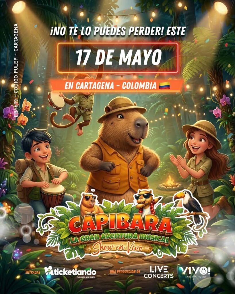 CAPIBARA LA GRAN AVENTURA MUSICAL - Bolívar, Cartagena - Familia y ...